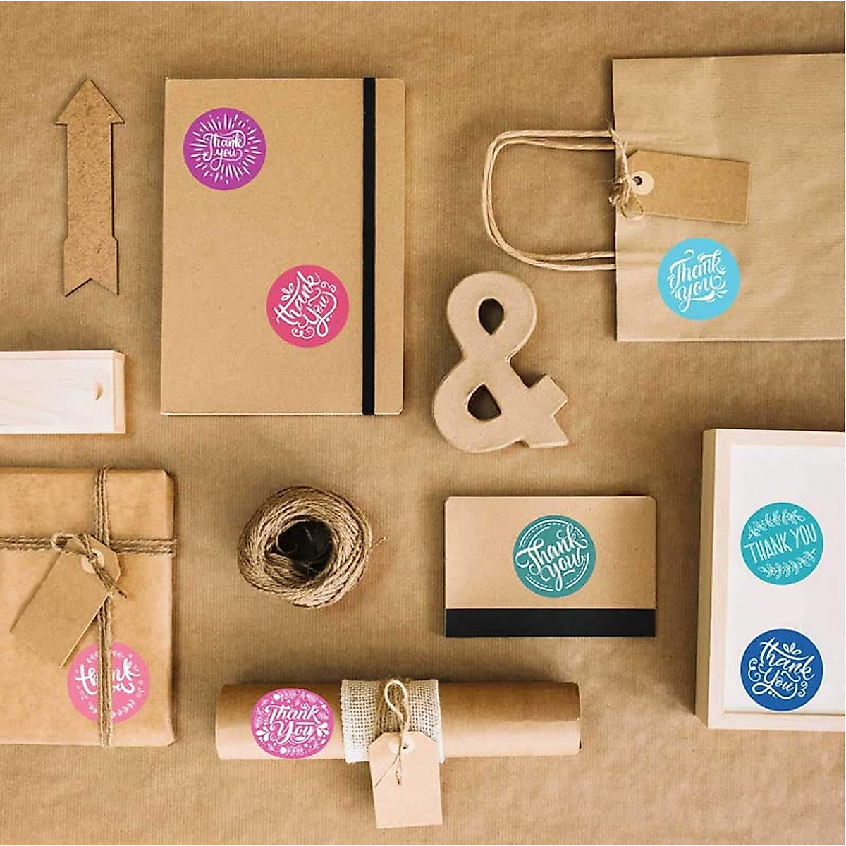 1000pcs Thank You Stickers with 2 Colors&8 Designs 1.0” Thank You for Supporting My Small Business Sticker Gold Foil Pink Blue Thank You Stickers Labels for Business