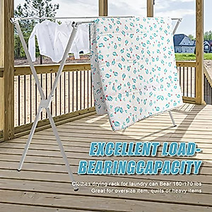 OShuKang Foldable Clothes Rack, 80-Inch Stainless Steel Clothes Rack, Simple Style, Can Be Used Indoors and Outdoors（LYJ-2000