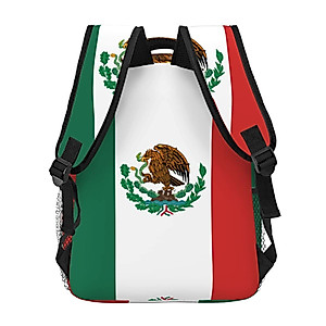 Qurdtt Mexico Flag Backpack Patriotic Mexican Backpack Casual Travel Laptop Daypack for Men Women