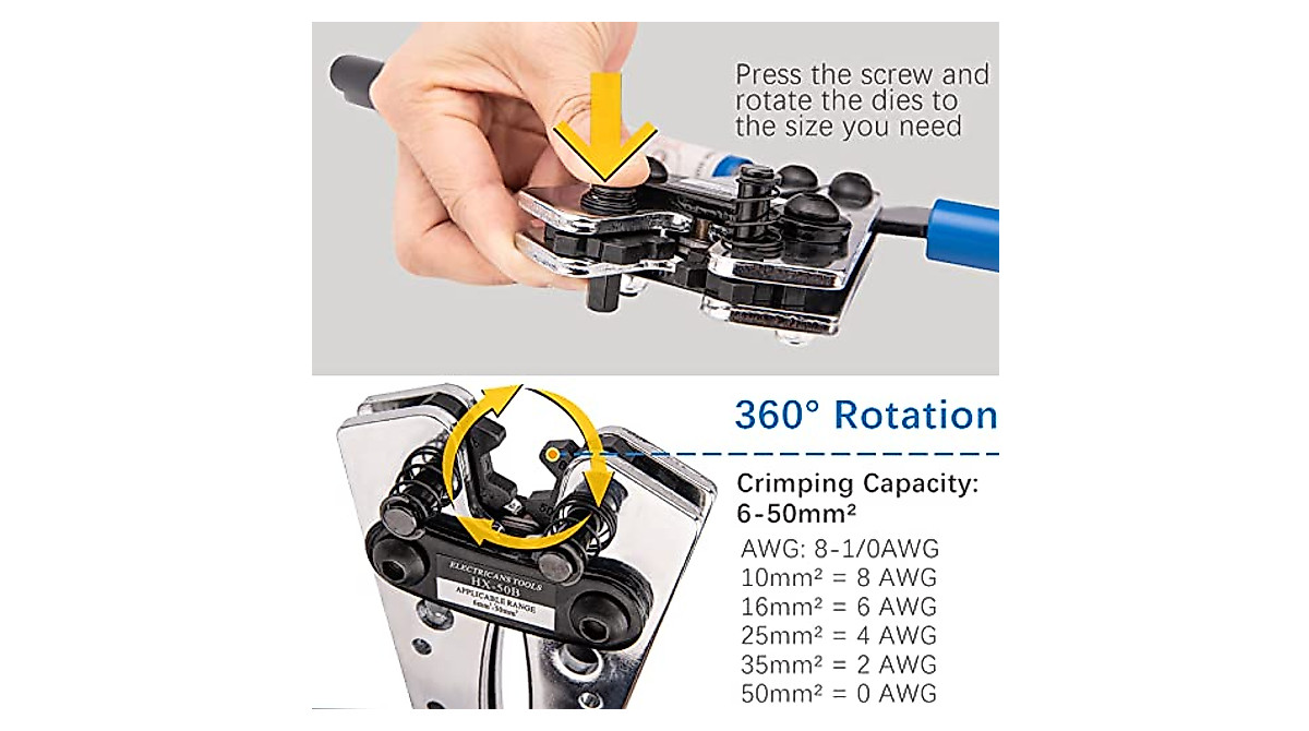 Crimp Battery Cables Easily with Our Heavy-Duty Tool
