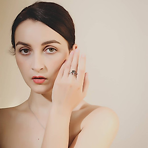 MILAKOO Skeleton Open Ring Black Hat Gentelman Skull 925 Sterling Silver Halloween Gifts for Women