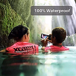 AquaVault 100% Waterproof Floating Smart Phone Case & Money Pouch - Fits All Phones - Made from Premium Heavy Duty PVC for Added Drop Protection - Includes Adjustable Neck Strap Black