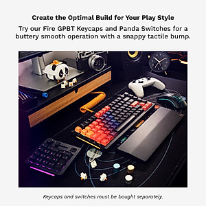 Glorious Modular Mechanical Gaming Keyboard - 75% / Barebones/Pre Built/Black and White (Barebones (Black))
