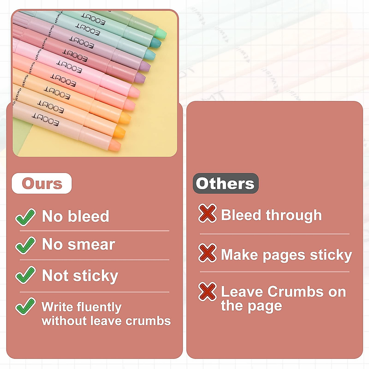 EOOUT Bible Highlighters and Pens No Bleed, 10 Pack Gel Highlighters with Assorted Cute Colors, Extra Smooth, Aesthetic Bible Study Journaling School Supplies, Bible