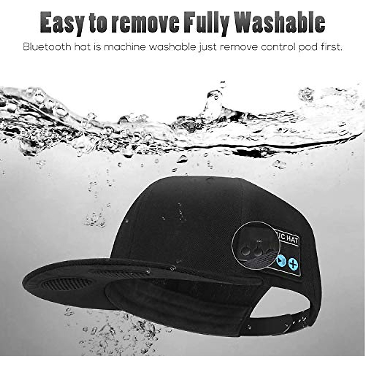 EDYELL Hat with Bluetooth Speaker Adjustable Bluetooth Hat Wireless Smart Speakerphone Cap for Outdoor Sport Baseball Cap is The Birthday Gifts for Men/Women/Boys/Girls