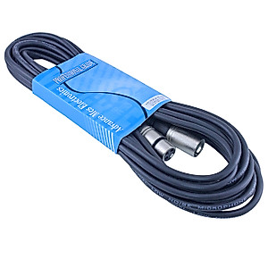 MCSPROAUDIO 2 Pack 25 Ft Male to Female XLR shielded balanced cables for powered speakers