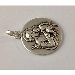 I G J 925 Sterling Silver Saint Joseph Medal - Patron Saint of Workers and Good Death and of the Universal Church