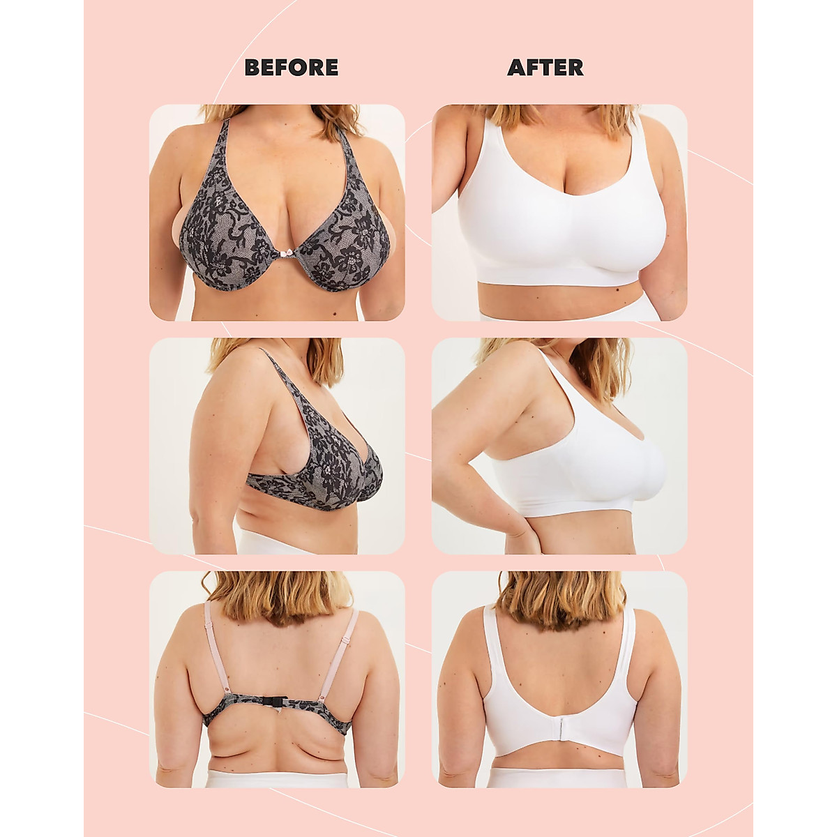 SHAPERMINT Bras for Women - Bras for Women no Underwire, Bralettes for Women Plus Size, Wireless Push up Bra