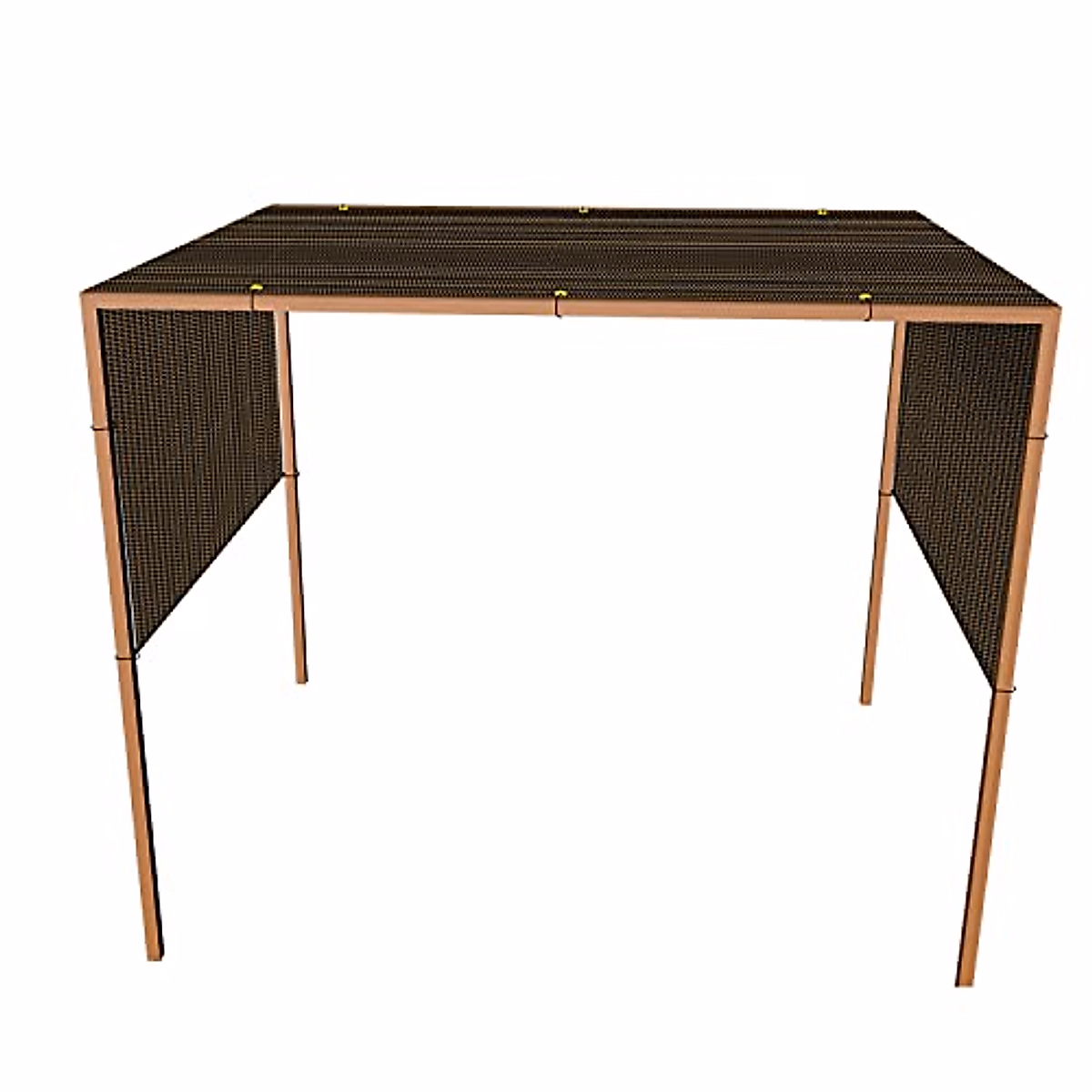 Coarbor Outdoor Pergola Replacement Cover Shade Canopy Permeable with Grommets Weight Rods 9'x16' Brown for Patio Deck Gazebo