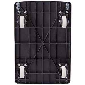 Generic Handling Vehicle Flatbed Truck Push Cart Folding Dolly Moving Platform Hand Truck Easy Storage for Luggage Personal Travel Shopping Auto Moving and Office Use, 72X46CM, Black