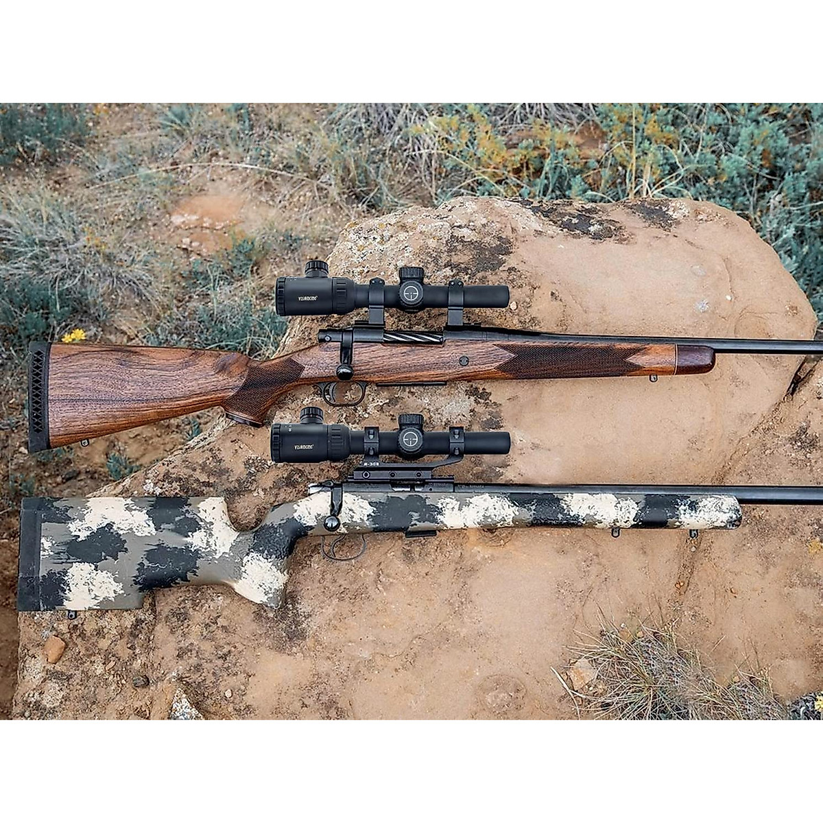 Visionking Rifle Scope 1.25-5x26 Riflescope IR Hunting 30 mm Three-pin with a Honeycomb