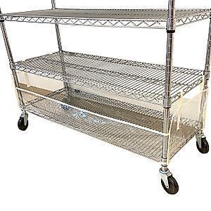Formosa Covers | Storage Shelving Unit Bottom Rack Cover, See Through PVC (36" W x 24" D x 6" H) (Cover Only)