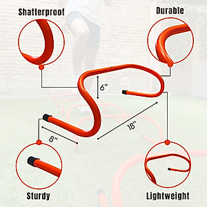Direct Agility Speed Training Agility Hurdles for Athletes - 6-Pack - Speed and Agility Training Equipment for Soccer Basketball Football Hurdle Training