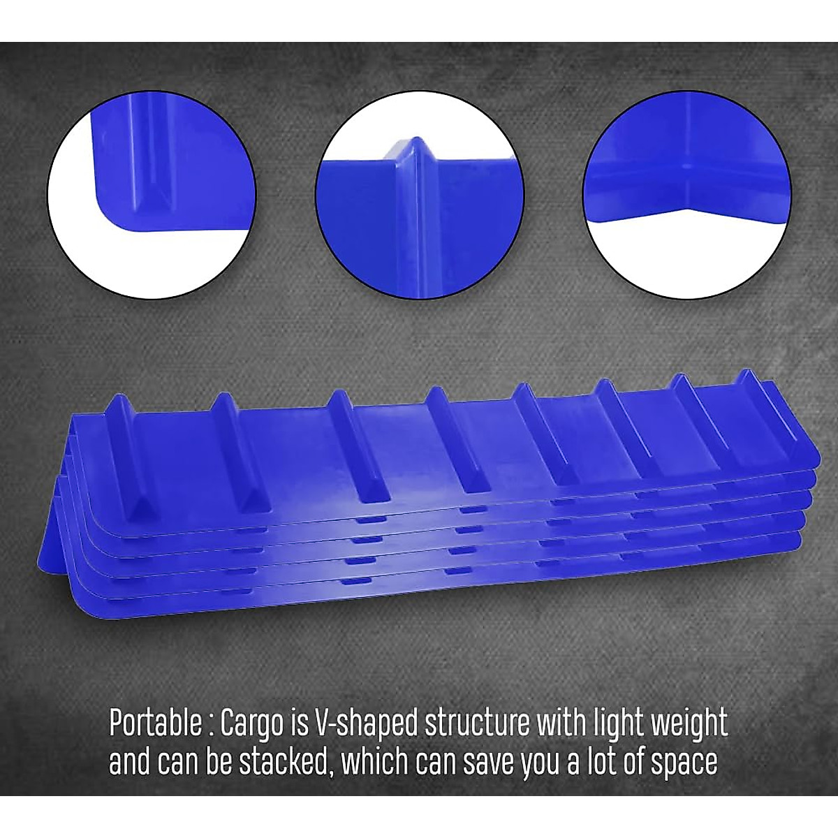 Mytee Products Blue Corner Protector V Shaped/V Edge Guard - 8" x 8" x 48" Inches