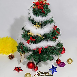 Dxhycc 2 Yards Marabou Feather Boa for Crafts Wedding Party Halloween Costume Christmas Tree Decoration 20 Grams, White