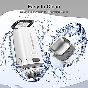 Automatic Cat Feeders - LIIEYPET Cat Food Dispenser for Dry Food, 4L Smart Pet Feeder with 2.4G App Control, Automatic Dog Feeder with Stainless Steel Bowl, 1-10 Meals Per Day