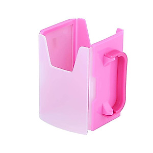 Adjustable Bottle Cup Holder Spill-Proof Milk Box Drinking Bottle Cup Holder with Handle for Baby Toddler Kid Child Kitchen Tool(Red)