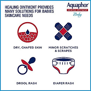 Aquaphor Baby Skin Care Set - Fragrance Free, Prevents, Soothes and Treats Diaper Rash - Includes 14 oz. Jar of Advanced Healing Ointment & 3.5 oz Tube of Diaper Rash Cream