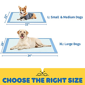 Powools 100-Pack X-Large Puppy Pads - 34'' x 28'' Pee Pads for Dogs Potty Training with Leak-Proof Quick-Dry Design, 6-Layer Wee Wee Pads for Dogs