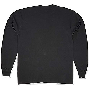 Soffe Men's Long-Sleeve Cotton T-Shirt, Black, X-Large