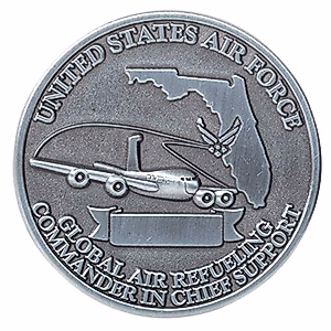 United States Air Force USAF MacDill Air Force Base AFB Global Air Refueling Combatant Commander Support Tampa Florida Challenge Coin