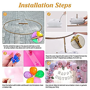 Arch Stand Backdrop,7.9FT Wedding Arch for Ceremony with Carrying Case Easy to Store and Carry, Round Backdrop Stand for Birthday Graduation Retirement Halloween Christmas Function Party Supplies