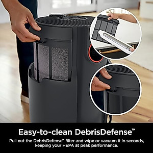 Shark Air Purifiers for Home Large Room with NeverChange Air Filter, 5 Year HEPA Filter, Covers 650 Sq. ft, Odor Neutralizer and Clean Sense Technology, Removes 99.98% of Dust & Allergens, HP152