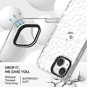 MOSNOVO Compatible with iPhone 14 Plus Case, [Buffertech™ 6.6 ft Drop Impact] [Anti Peel Off Tech] Clear TPU Bumper Phone Case Cover with White Leopard Designed for iPhone 14 Plus 6.7"