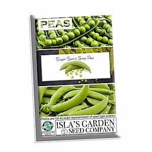 Sugar Sprint Snap Pea Seeds for Planting, 25+ Heirloom Seeds Per Packet, (Isla's Garden Seeds), Non GMO Seeds, Botanical Name: Pisum sativum, Great Home Garden Gift
