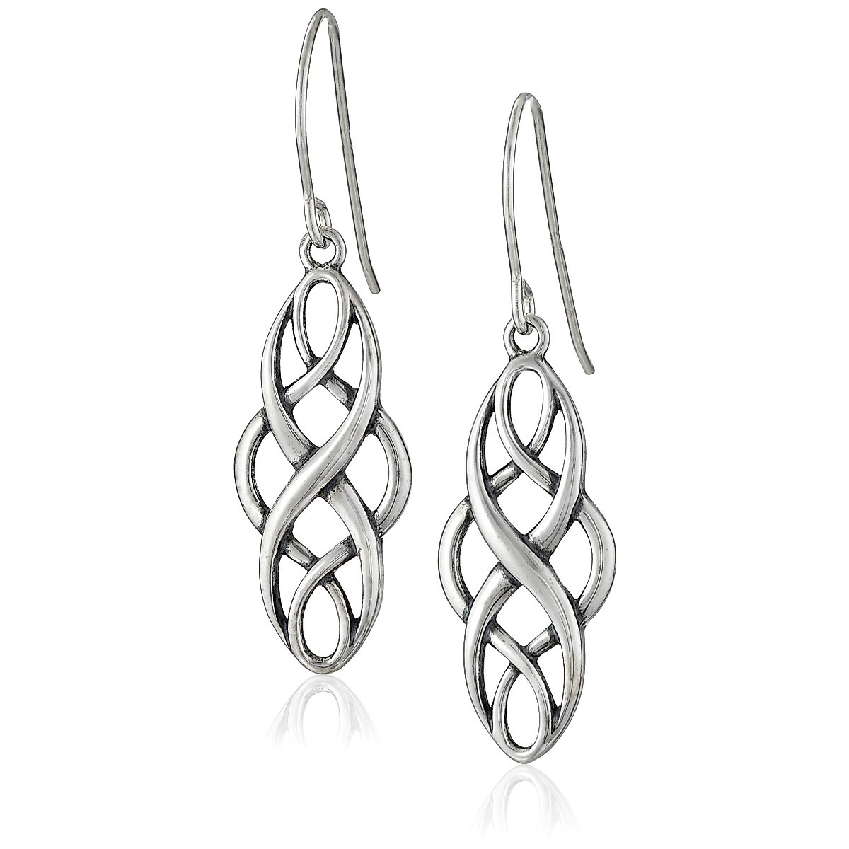 Amazon Essentials Sterling Silver Oxidized Celtic Knot Dangle Earrings (previously Amazon Collection)