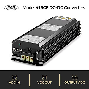 SEC America Model 695 CE DC-DC Converter - 12V to 24V High Power DC-DC Converter - Model 680 CE - 1320 Watts of Output Power