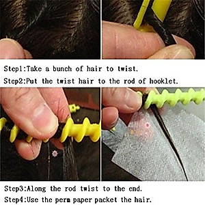 Coobar 35Pcs Plastic Barber Hairdressing Spiral Hair Perm Rod Salon Tool Durable