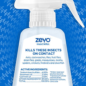 Zevo Multi Insect Killer Spray, Ant, Roach & Fly Bug Spray, Twin Pack