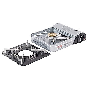 Chef Master 90011 Portable Butane Stove | 10,000 BTU Outlet | Camp Kitchen Equipment | Emergency Stove | Hurricane Stove | Single Burner Camp Stove | Camping Cooking Stove + 4 Fuel Canisters