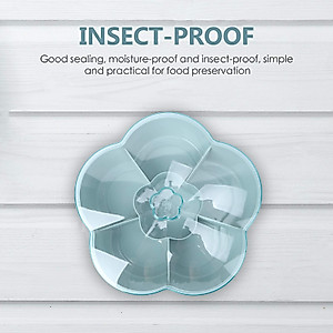 1pc Snack Storage Box Containers with Lids Divided Serving Tray Fruits Serving Container Nut Trays Home Snack Tray Divided Fruit Candy Flowers (polystyrene) To Rotate Food Box