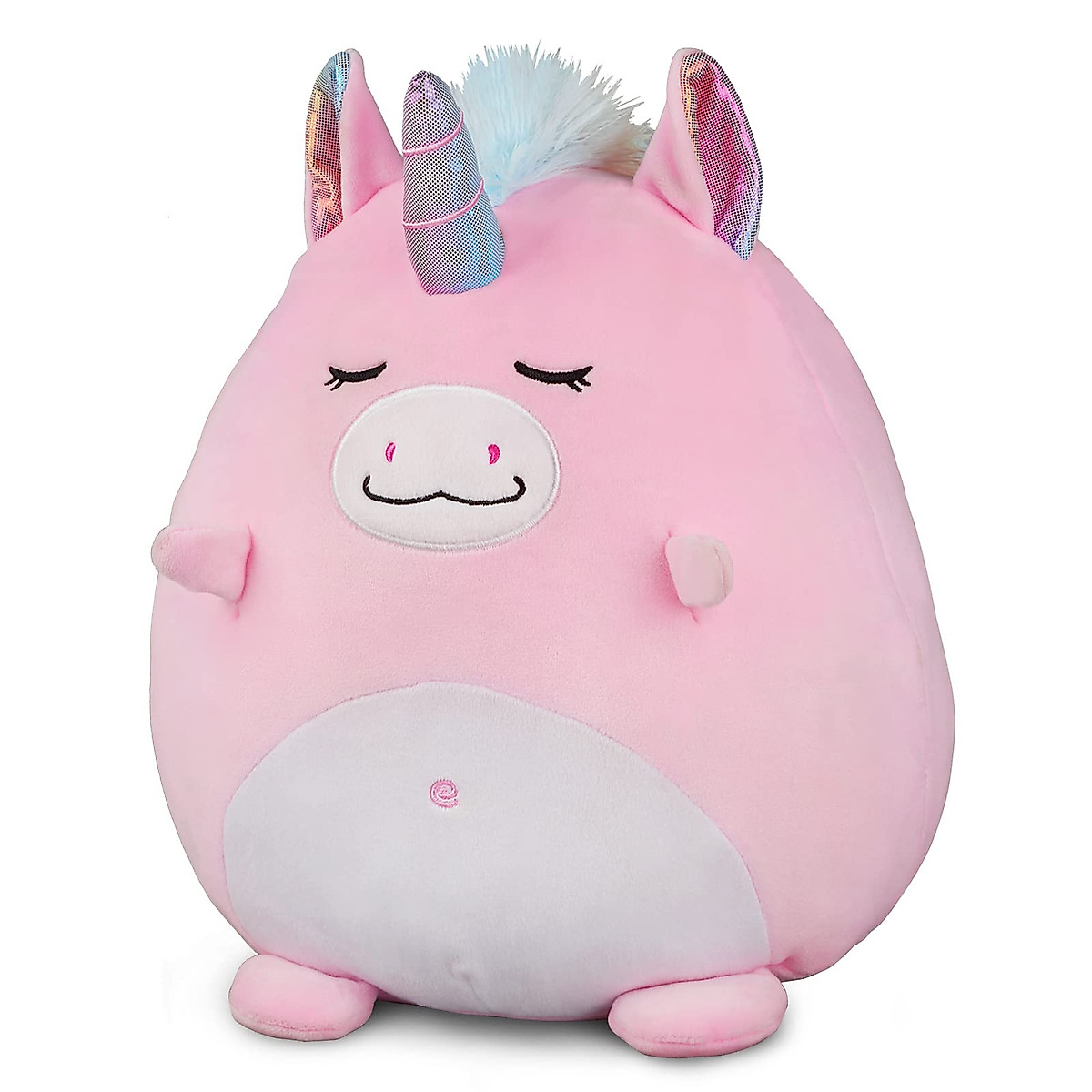 Marsjoy 8" Pink Unicorn Plush Pillow Toy Squishy Stuffed Animal Plushie Pillow Cute Unicorn Huggable Toy Kawaii Soft Cushion for Girl Kid Children's Day Birthdays Christmas