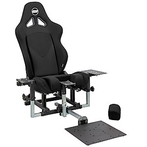 SimFab Modular Flight Simulator Cockpit For Combat Simulation. DCS Edition. Compatible With Thrustmaster Warthog, WinWing, VirPil, VKB And Alike Controls. Upgradable To General Aviation, Space Sim Or Sim Racing. (black seat)