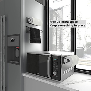 2Pack 15.7in Spice Rack Wall Mount and 2Pack Magnetic Paper Towel Holder