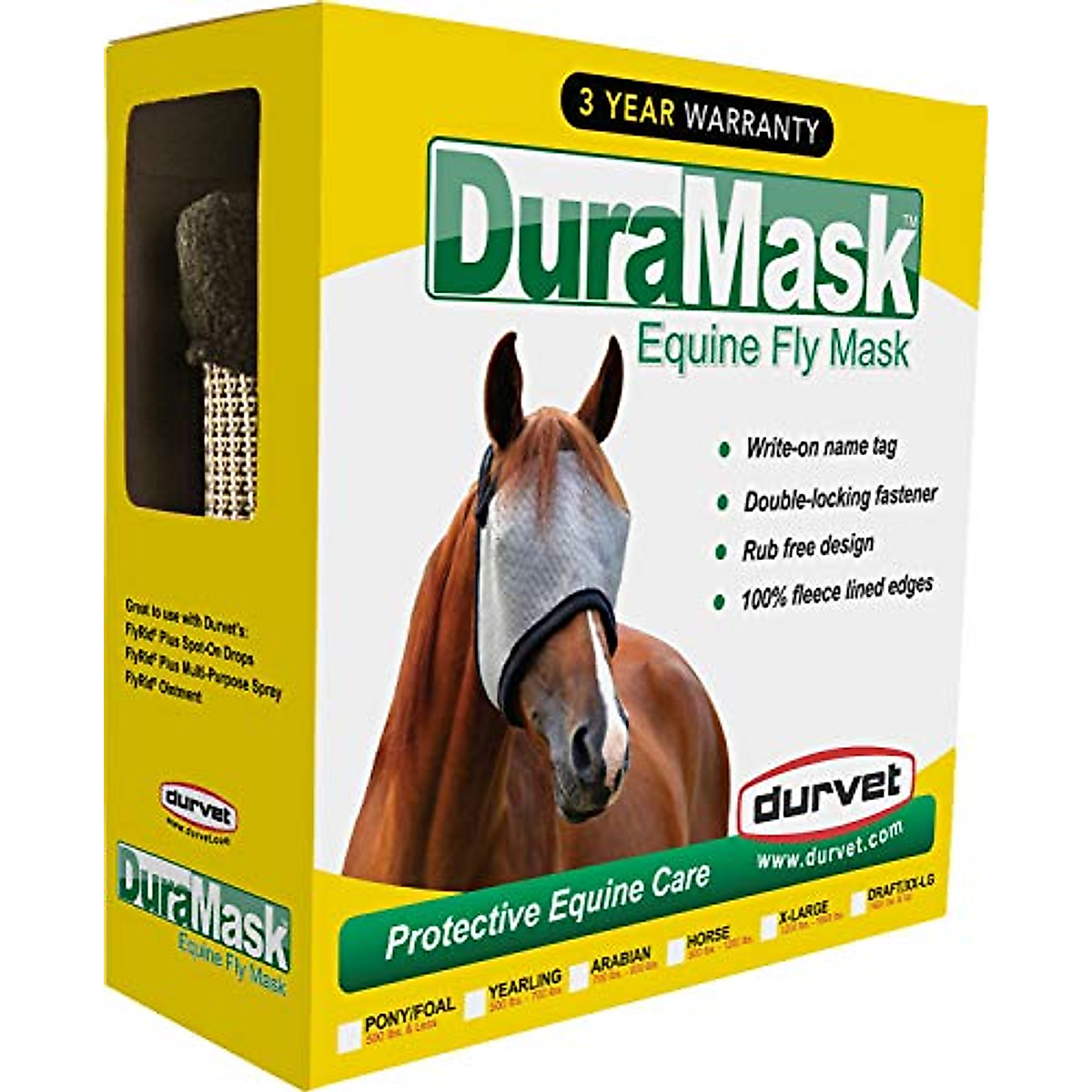Durvet DuraMask Equine Fly Mask, Yearling