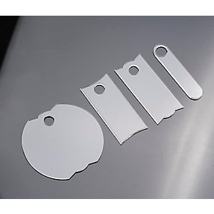 MOTAIN Acrylic Blank Name Tag Compatible for Stanley 20/30 Oz Tumbler,1 Set of All 4 Desigh H2.0 Version Name Plate for Stanley Tumble 20/30oz