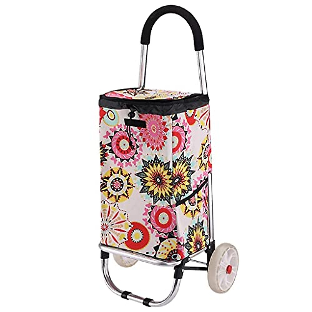 Shopping Cart Folded Stair Climbing Cart Trolly Grocery Utility Cart with Wheel Removable Canvas Collection Bag 25 Kg Capacity