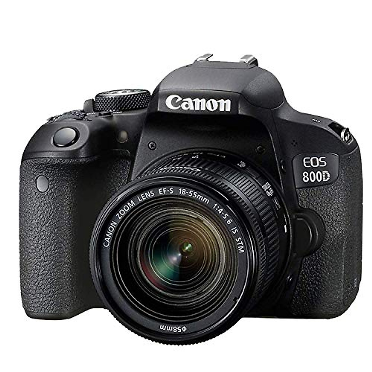 Canon EOS 800D / Rebel T7i w/Canon EF-S 18-55mm F/4-5.6 is STM Zoom Lens & Professional Accessory Bundle W/ 128GB Memory Card & Back-Pack Case & Spare Battery & More