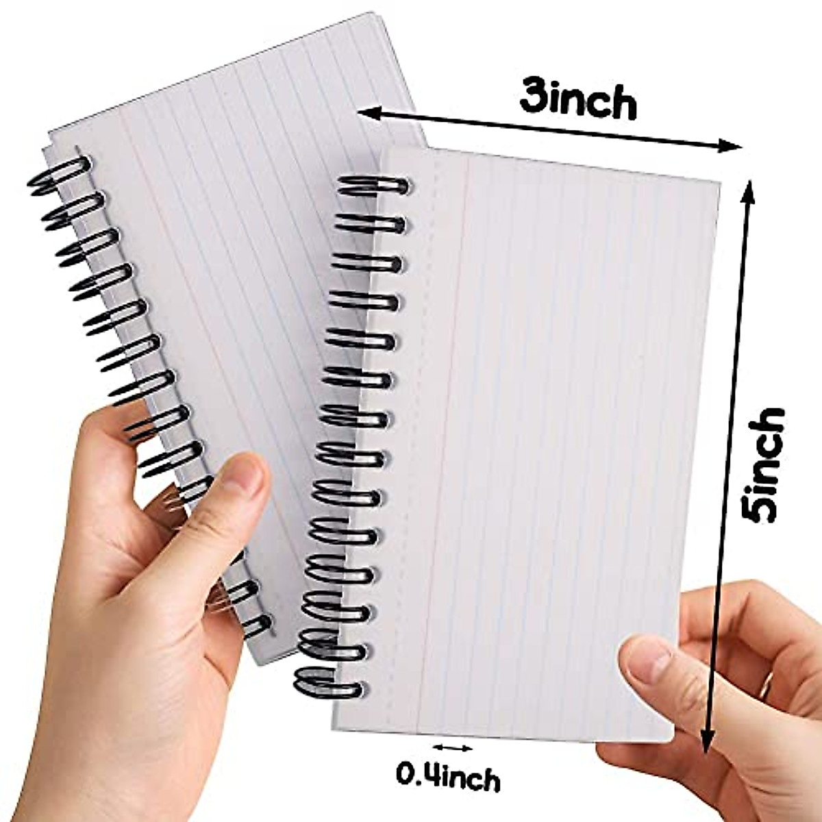 Koogel 400 Pages Index Card, 3 x 5 Inch White Learning Card Note Cards 8 Pack of White Paper Ring Index Cards Bulk Index Cards for Home School Office