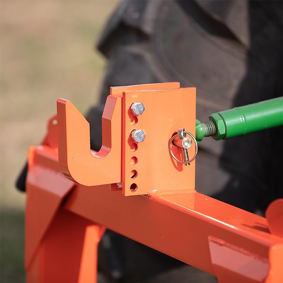 Titan Attachments 3 Point Quick Hitch Adaption to Category 1 Tractors, 3000 LB Lifting Capacity, 27.5" Between Lower Arms, 14.5" ~17.5" Level Adjustment, Orange Finish
