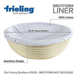 Frieling Brotform Liner Round 10", 100% Cotton