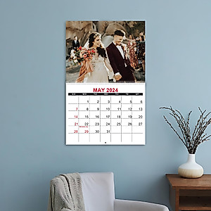 Custom Photo Wall Calendar 2024 for Home & Office - Print Your 13 Memories & Make Your Own Personalized Calendar 2024 - Customized Christmas Gift (Large 11'' x 17'' Made in USA) - 10 Pack