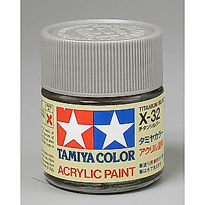 Tamiya America, Inc Acrylic X32, Titanium Silver, TAM81032