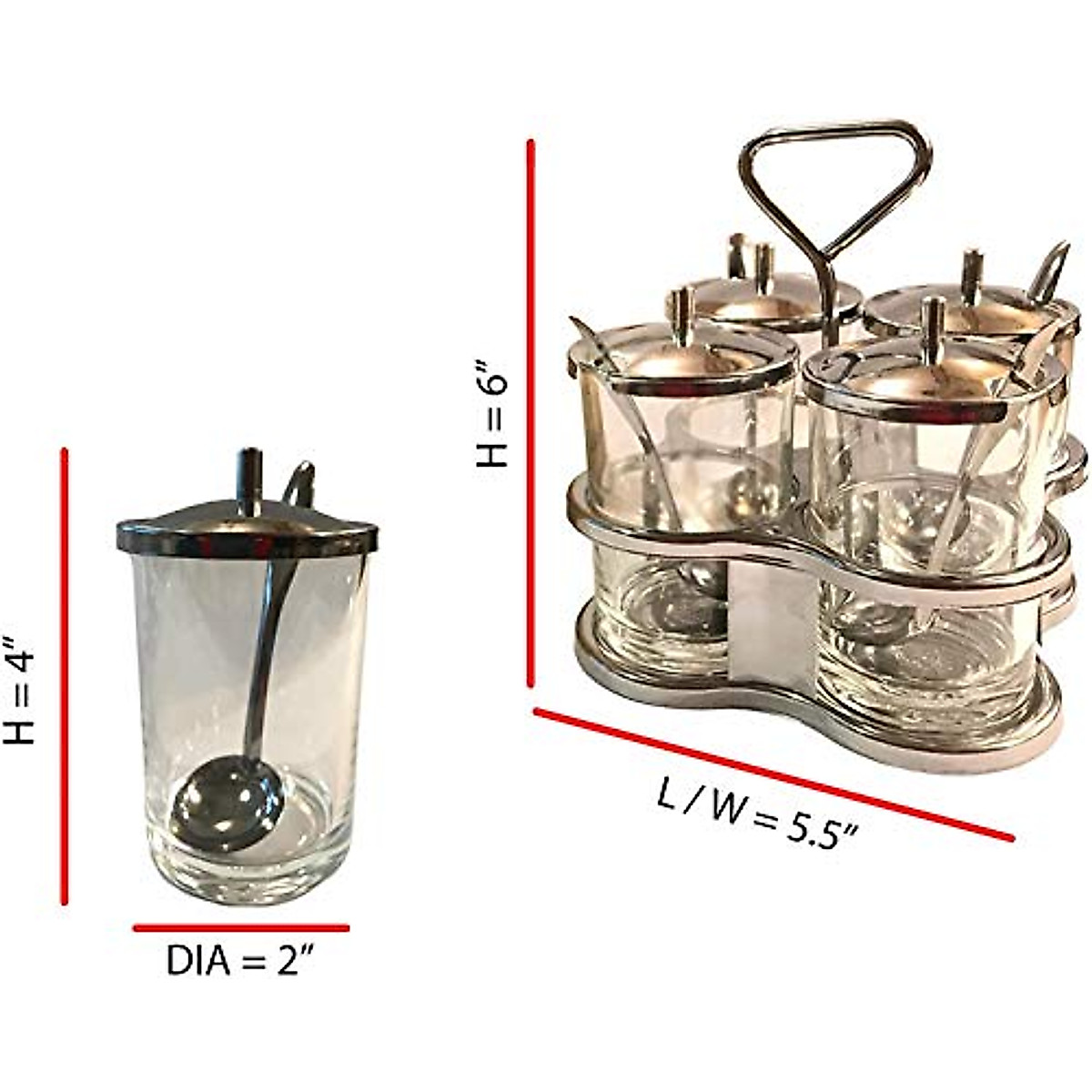 Thai Kitchen Seasoning Storage Set Stainless Steel Herb Spicy Container