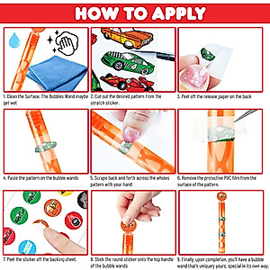 24PCS Race Car DIY Bubble Wands Party Favors 96PCS Stickers for Girls Goodie Bag Fillers Pinata Stuffers, Mini Bubble Bulk Car Birthday Party Supplies Toys Gifts Class Prizes Toddlers Boys