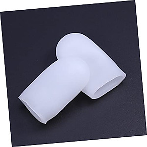 CLISPEED 12 PC Thumb Protector Silicone Mitts Silicone Finger Sleeves Support Finger Cap Finger Cots Protective Case Gel Gloves Toe Corn Protectors Toe Caps Toe Protector Extended Sleeve